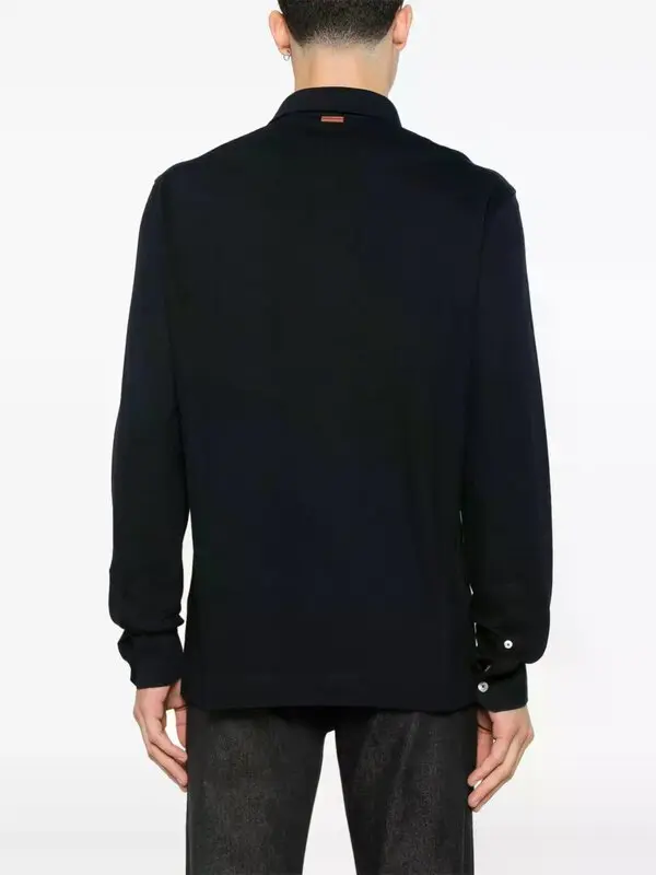 Zegna Cotton Polo Shirt - Blue