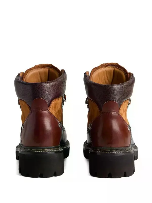 Dsquared2 Panelled Calf Leather Hiking Boots