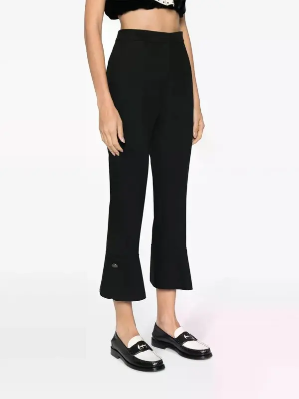 MSGM High-waisted Cropped Trousers