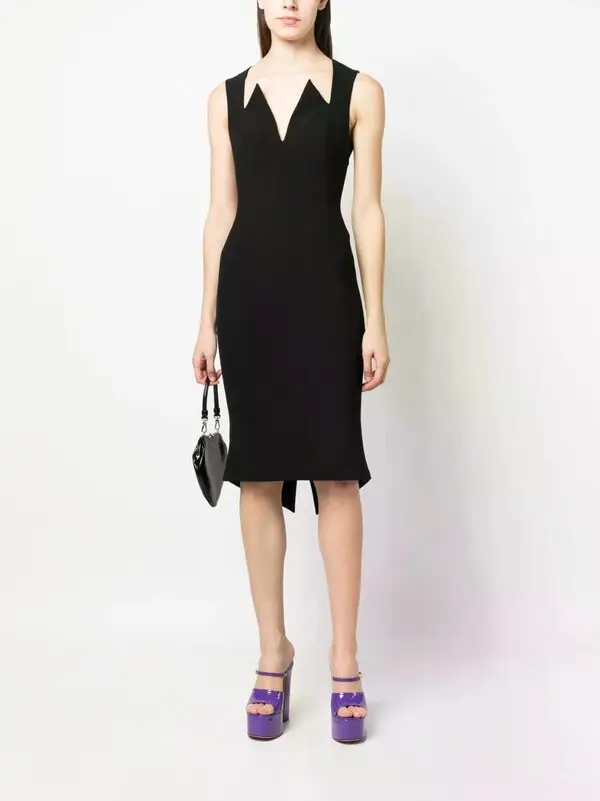 Moschino V-neck Midi Dress