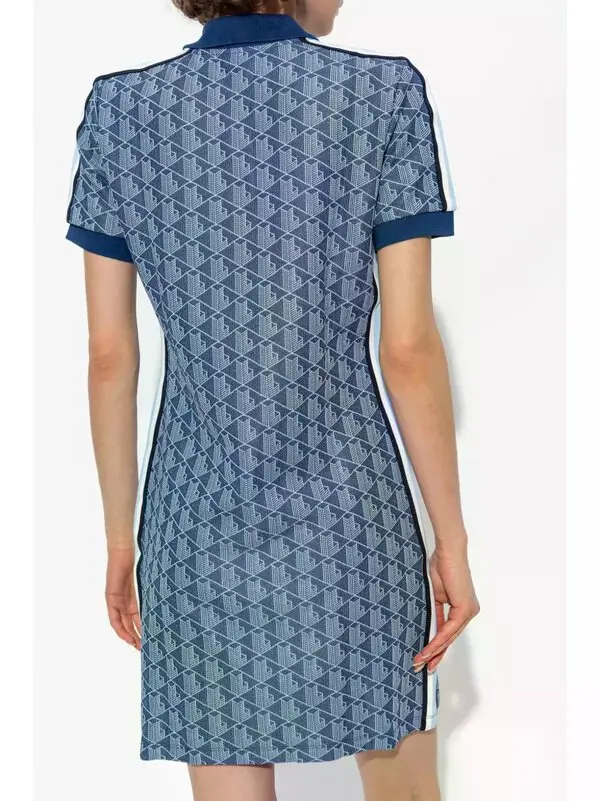 Lacoste Monogram-jacquard Polo Dress