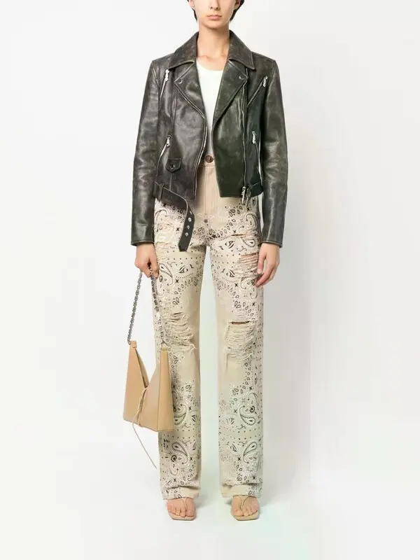 Philipp Plein Paisley-print Cotton Jeans - Neutrals
