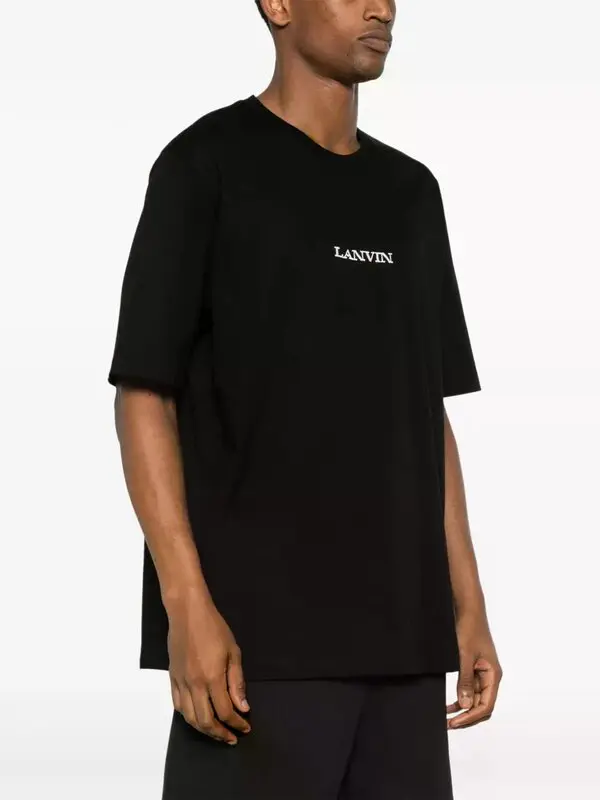 LANVIN Logo-embroidered Cotton T-shirt