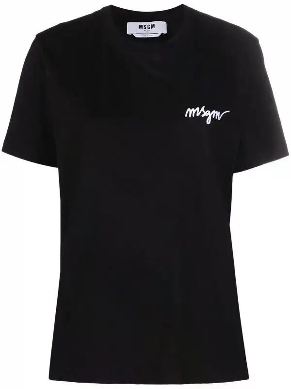 MSGM Chest-logo Crewneck T-shirt