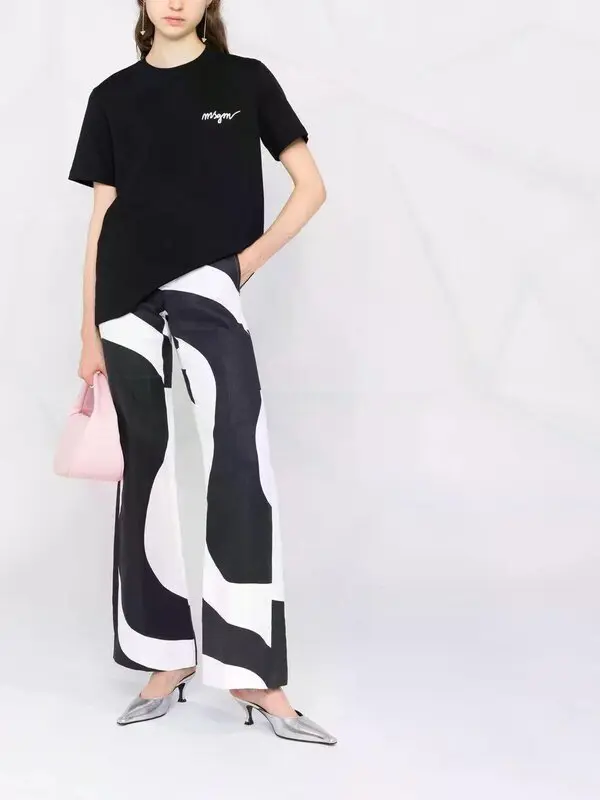 MSGM Chest-logo Crewneck T-shirt