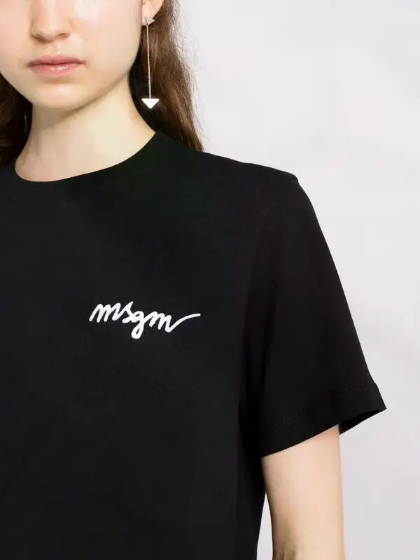 MSGM Chest-logo Crewneck T-shirt