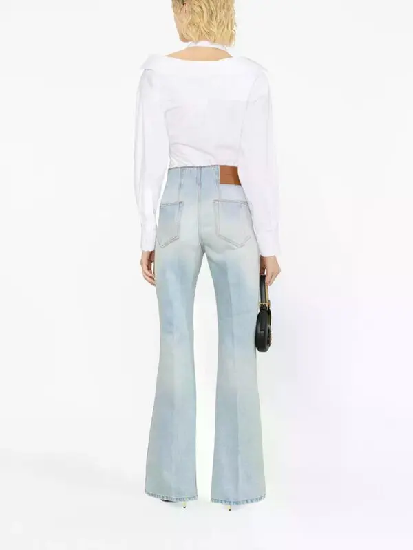 Victoria Beckham Distressed Flared Jeans