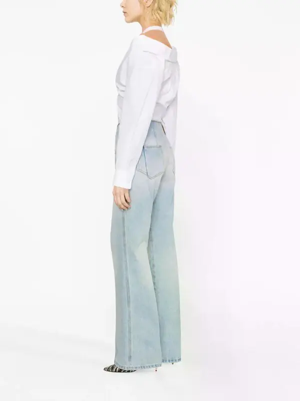 Victoria Beckham Distressed Flared Jeans