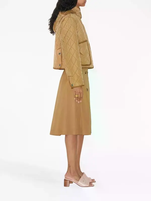 Burberry Belted-waist Flared Skirt
