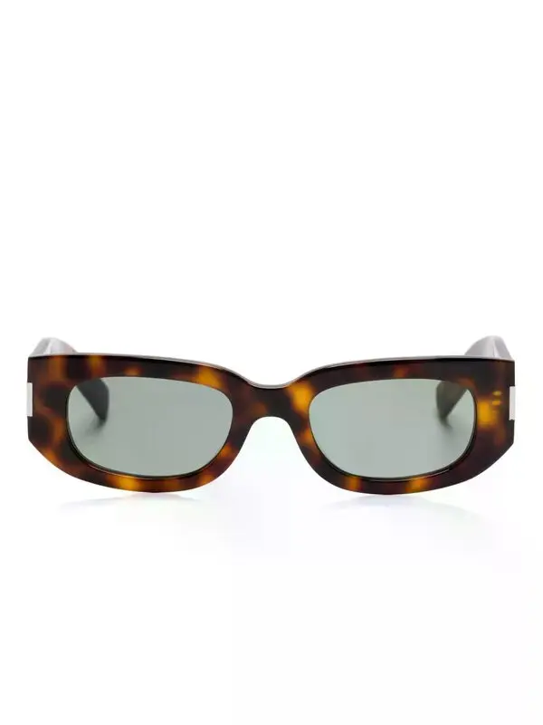 Saint Laurent Rectangle-frame Sunglasses - Brown