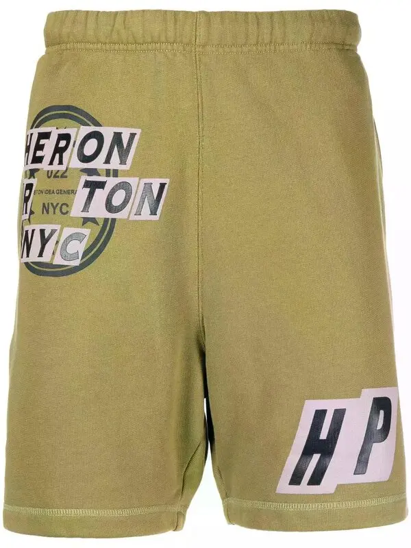 Heron Preston Logo Print Track Shorts