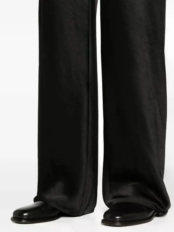 Vince Straight-leg Satin Trousers - Black