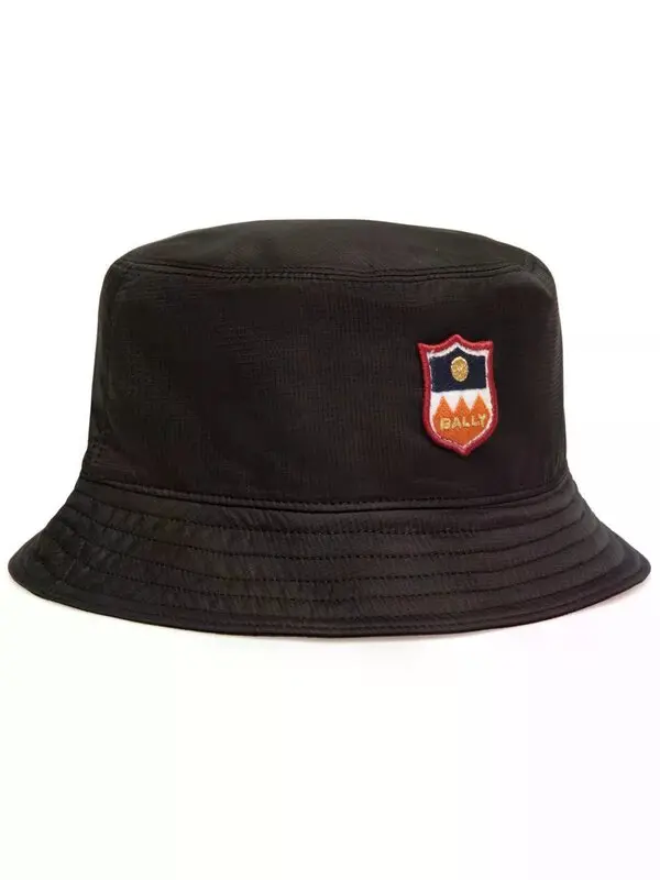 Bally Logo-appliqué Bucket Hat - Black