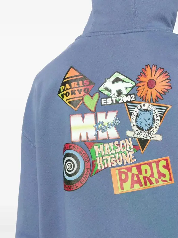 Maison Kitsuné Long Sleeve Cotton Hoodie
