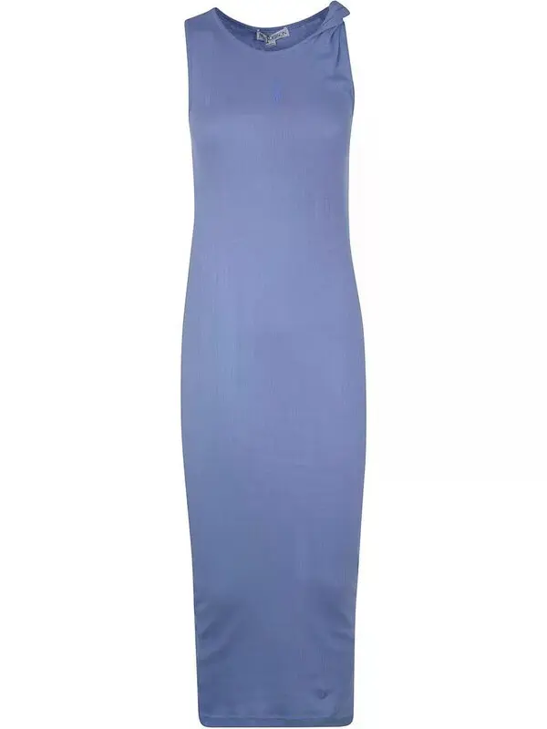 JW Anderson Embroidered Twisted-strap Maxi Dress - Blue