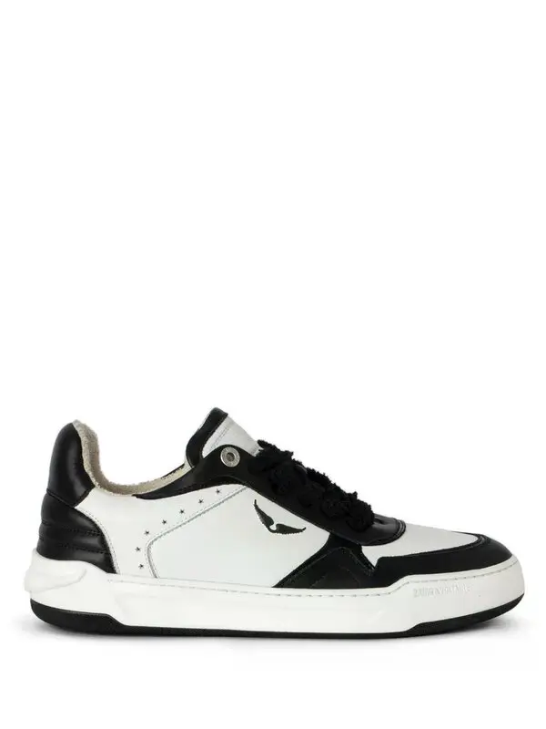 Zadig&Voltaire Smooth Leather Low-top Sneakers With Signature Wings