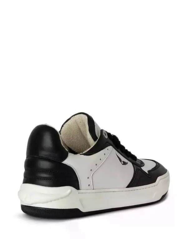 Zadig&Voltaire Smooth Leather Low-top Sneakers With Signature Wings
