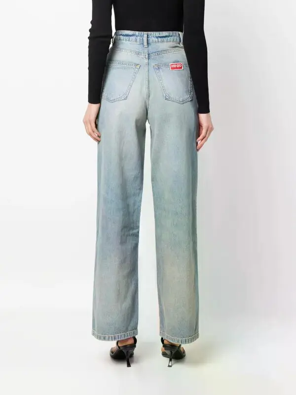 Kenzo Logo-patch Wide-leg Jeans