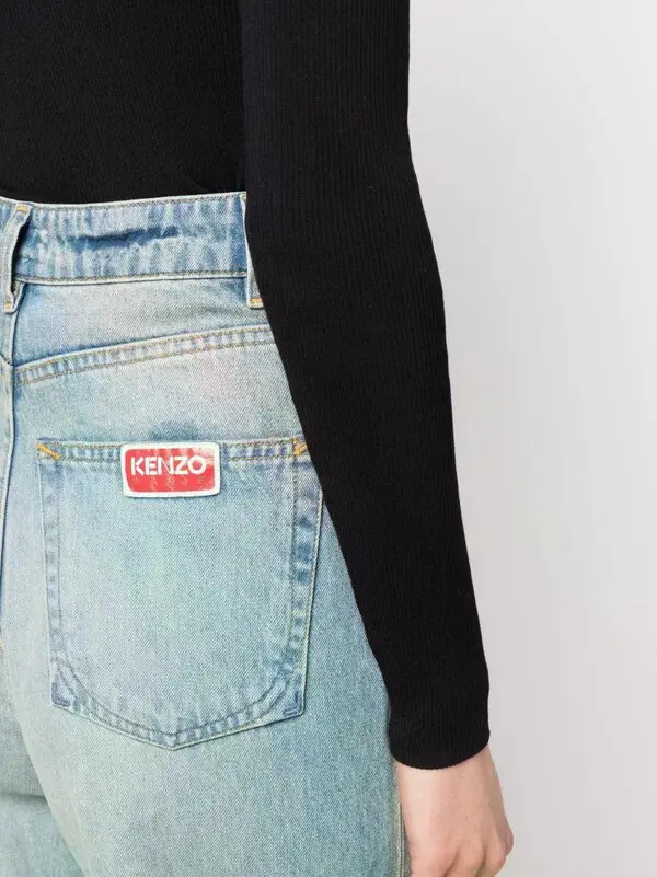 Kenzo Logo-patch Wide-leg Jeans