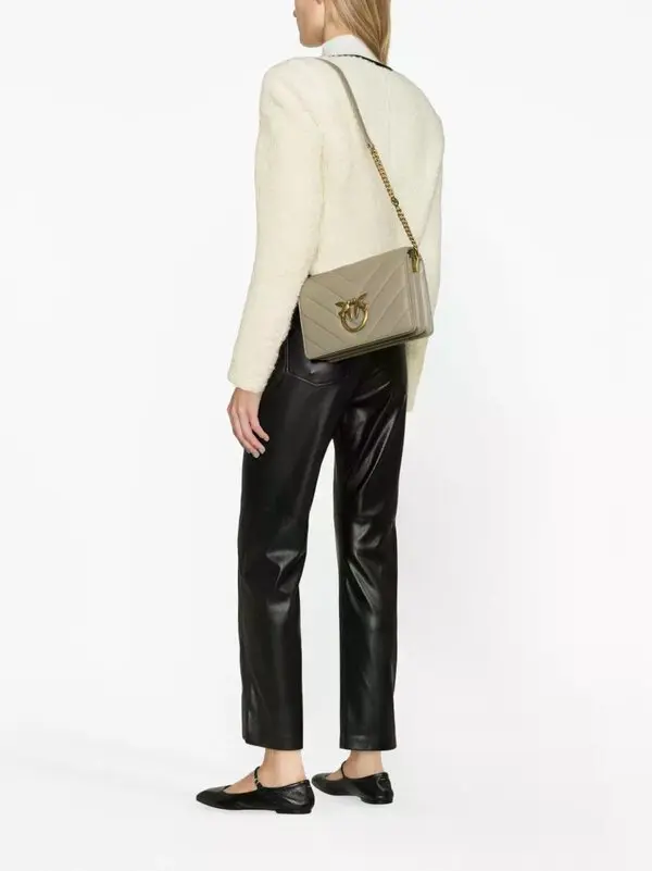 Pinko Classic Love Leather Shoulder Bag
