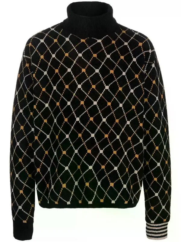 Random Identities Roll-neck Jacquard Jumper