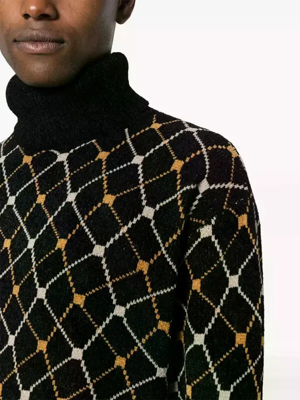 Random Identities Roll-neck Jacquard Jumper