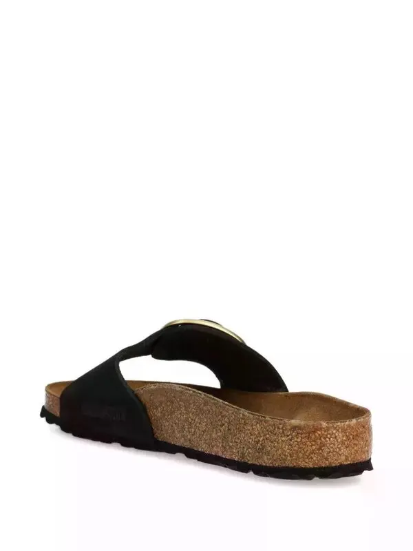 BIRKENSTOCK Madrid Buckle Detail Slides - Black