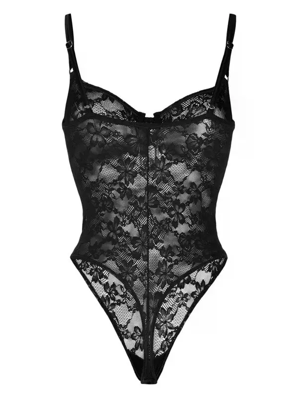 FLEUR DU MAL Stretch Lace Bodysuit