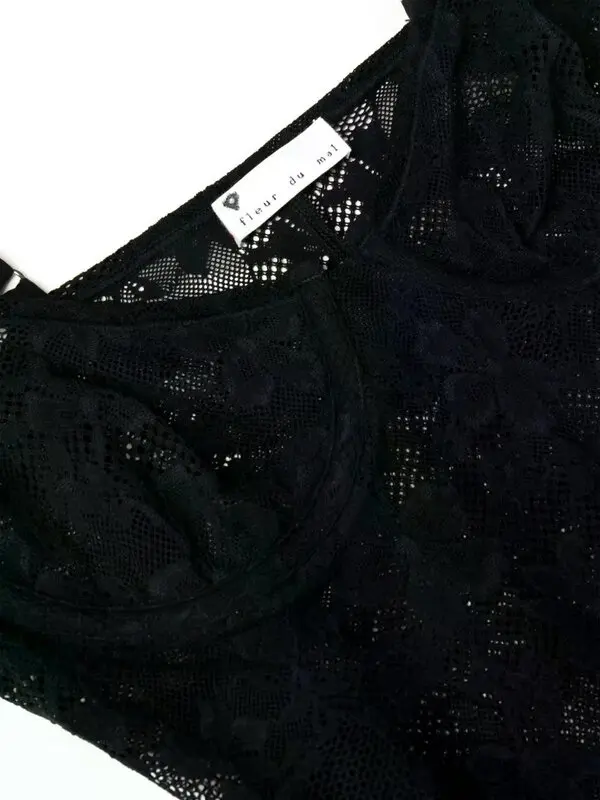 FLEUR DU MAL Stretch Lace Bodysuit