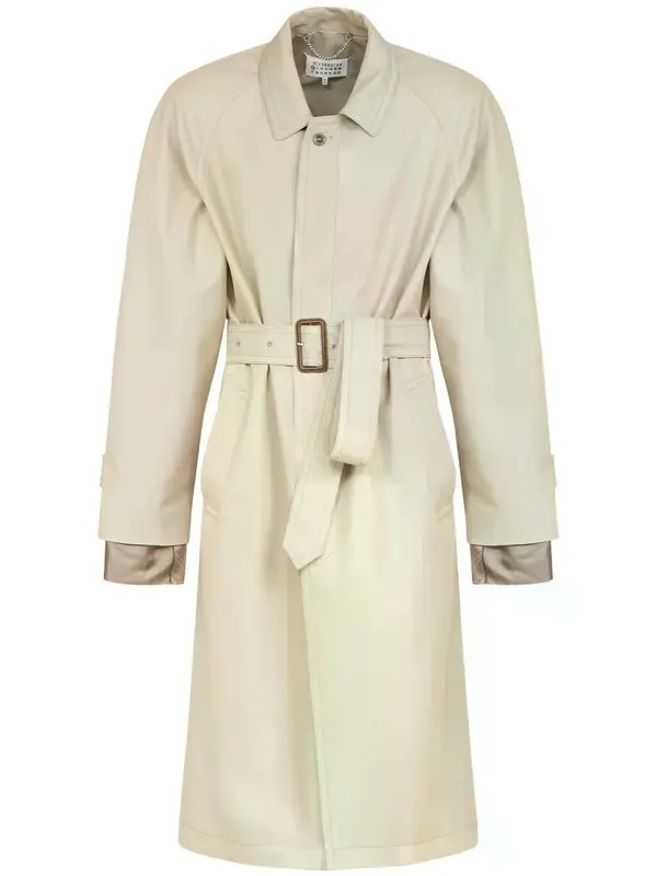 MAISON MARGIELA Layered Belted Trench Coat - Neutrals