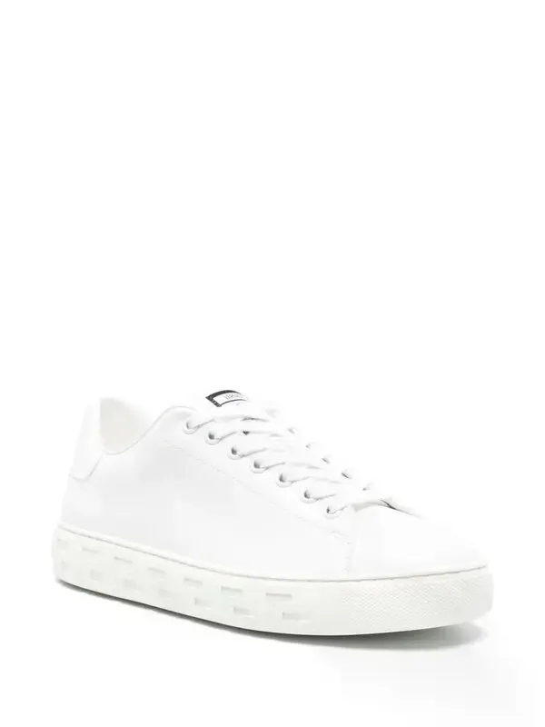 Versace Greca Embossed Low-top Sneakers - White