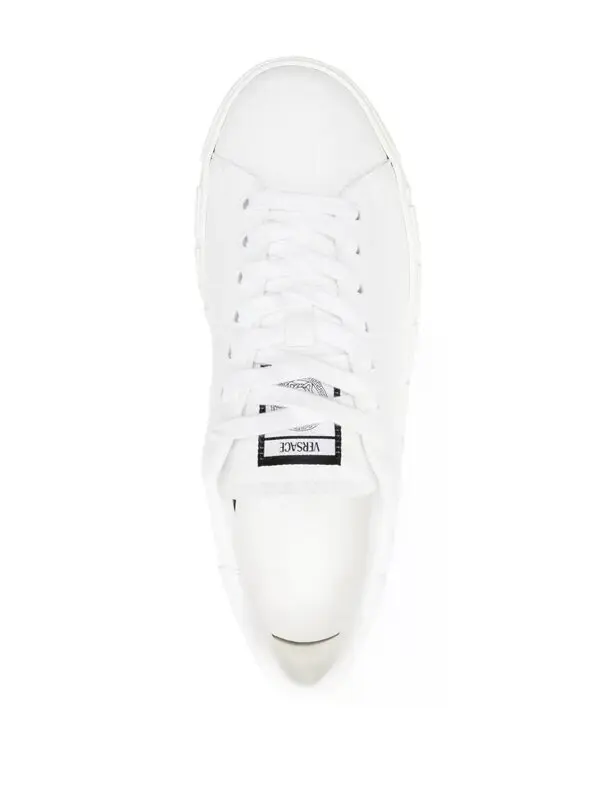 Versace Greca Embossed Low-top Sneakers - White