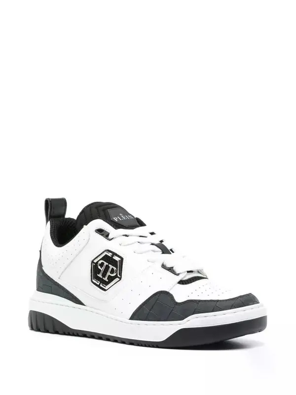 Philipp Plein Logo-appliqué Leather Sneakers