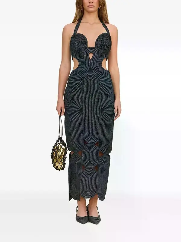 Cult Gaia Leila Crochet Dress - Black