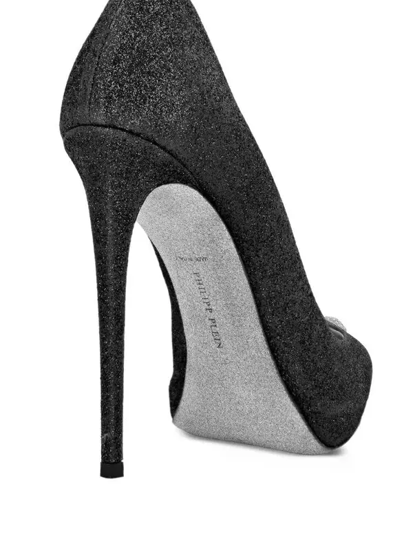 Philipp Plein Glitter-detailed Stiletto Pumps - Black