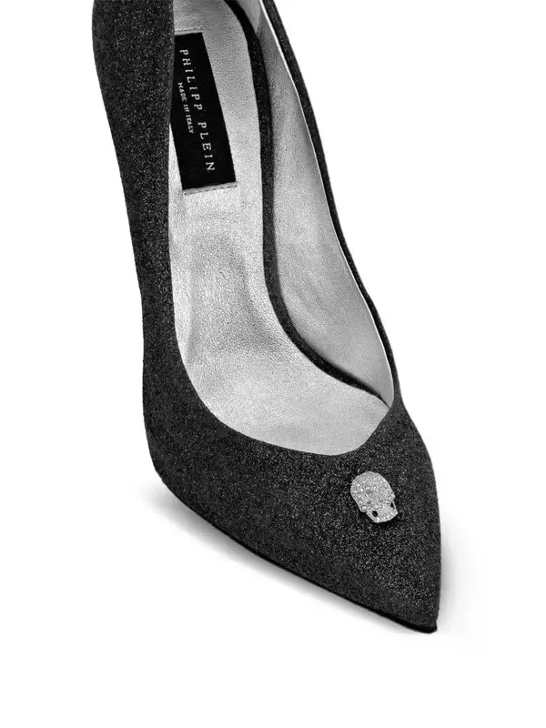 Philipp Plein Glitter-detailed Stiletto Pumps - Black