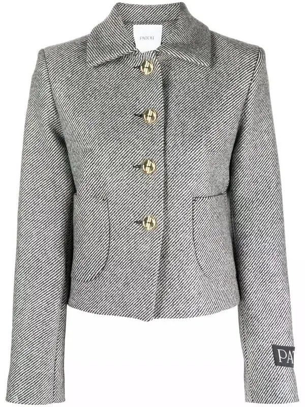 PATOU Textured Virgin Wool Short Jacket