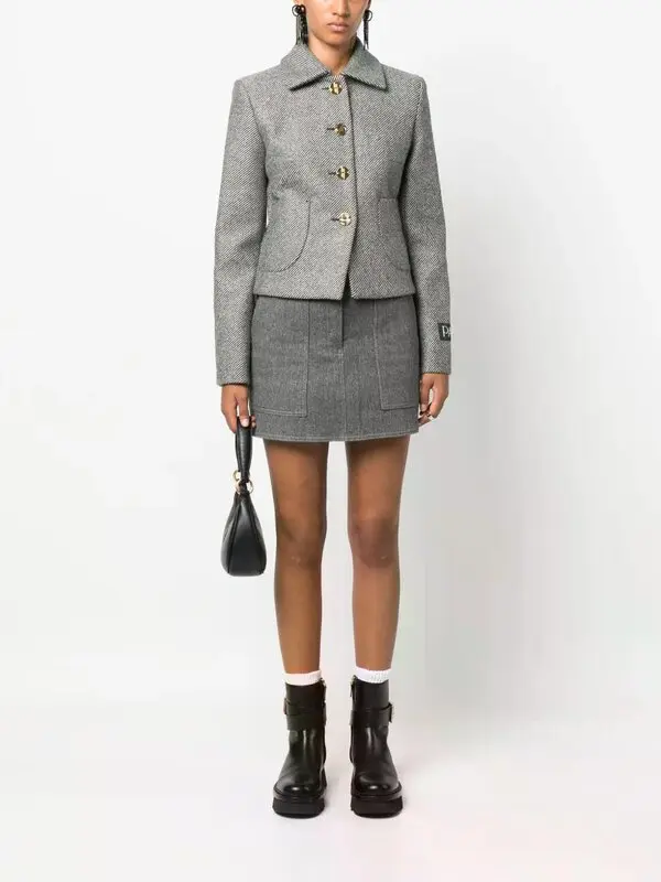 PATOU Textured Virgin Wool Short Jacket