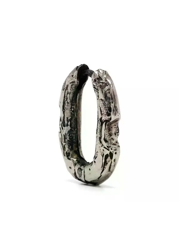 PARTS OF FOUR Small Deco Hoop Earring - Silver