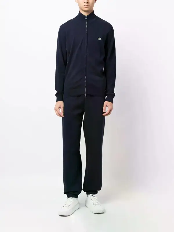 Lacoste Crocodile Logo-patch Fleece Track Pants - Blue