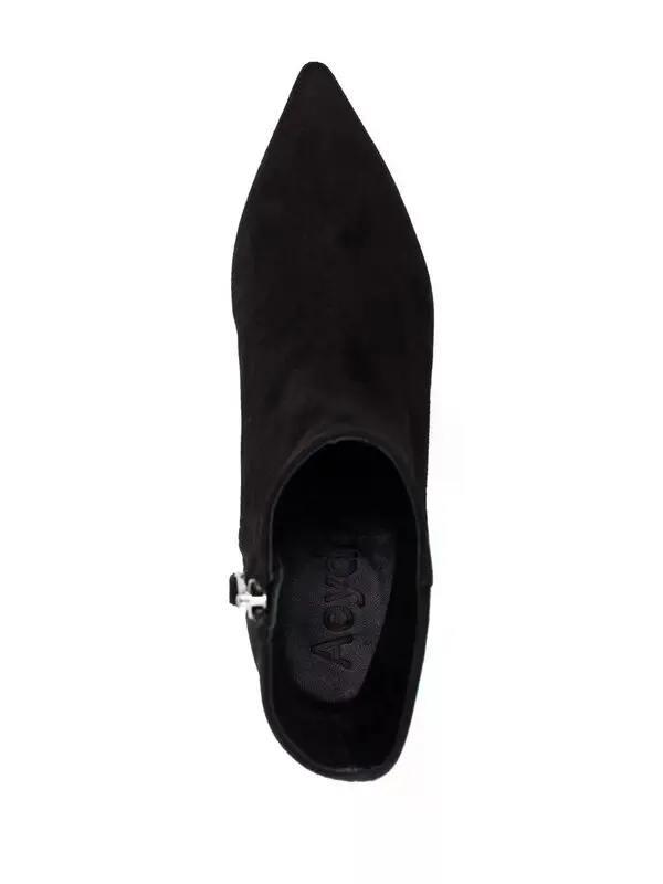 AeydĒ Suede Pointed-toe Kitten Heel Boots