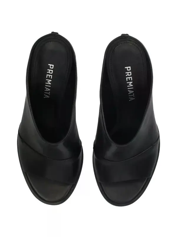 Premiata Leather Block Heel Sandals
