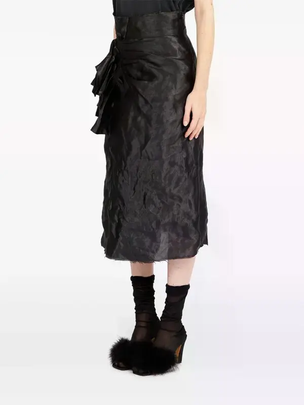 MAISON MARGIELA Draped Lurex Midi Skirt