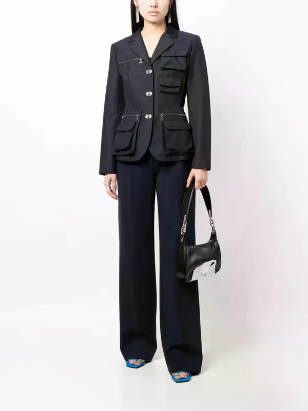 Off-White Wide-leg Virgin Wool Blend Trousers