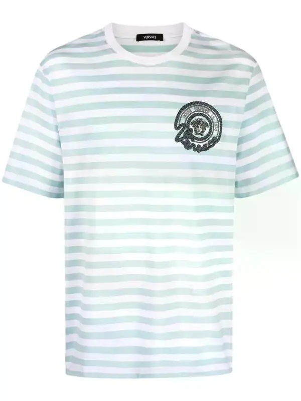 Versace Nautical Stripe Cotton T-shirt