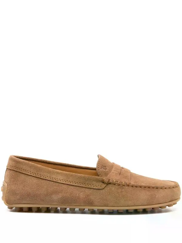 TOD'S City Gommino Suede Loafers - Brown