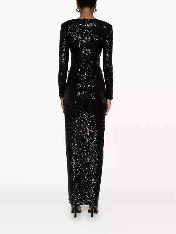 NISSA Sequin Embellished Maxi Dress