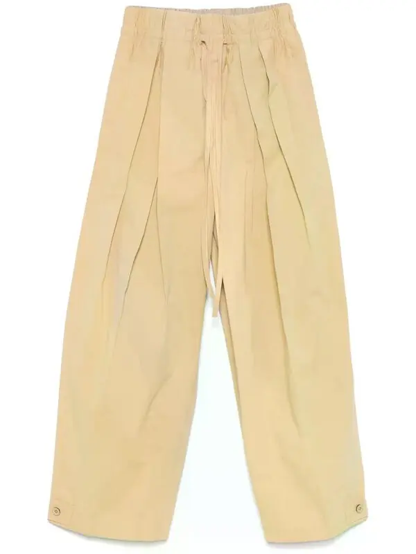 JIL SANDER Cotton Trousers - Brown