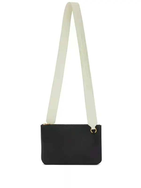 JIL SANDER Logo-strap Leather Crossbody Bag - Black