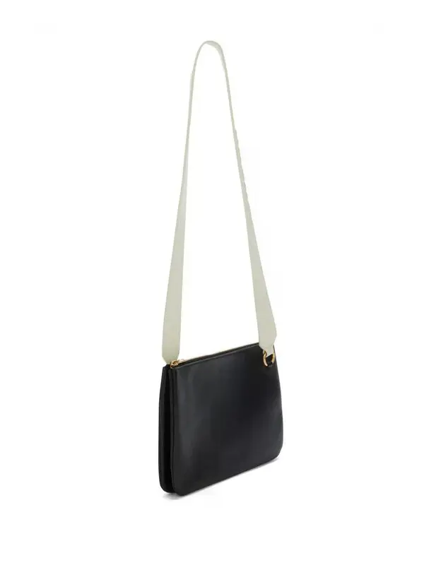 JIL SANDER Logo-strap Leather Crossbody Bag - Black